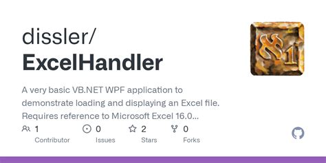 Github Disslerexcelhandler A Very Basic Vbnet Wpf Application To