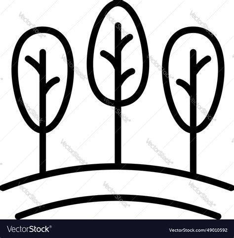 Tree Line Icon Outline And Filled Sign Linear Vector Image