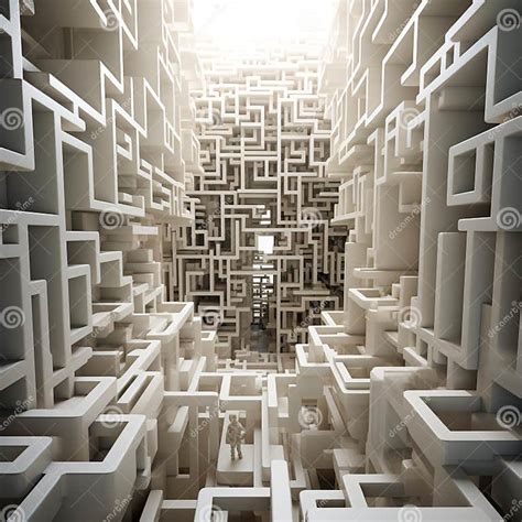 Translucent Geometric Maze A Visual Representation Of Stress Stock