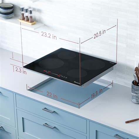Rangaire 24 Inch Induction 4 Burner Cooktop With Slide Touch Controls