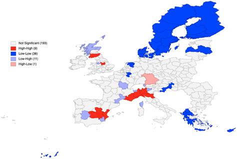 Local Spatial Autocorrelation Lisa Of Excess Deaths In 2020 Related Download Scientific