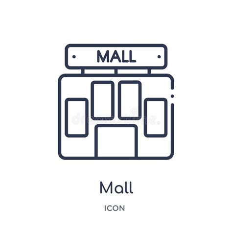 Linear Mall Icon From Entertainment And Arcade Outline Collection Thin