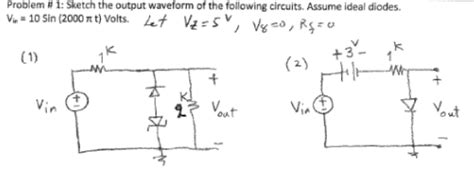 Solved Problem 1 Sketch The Output Waveform Of The