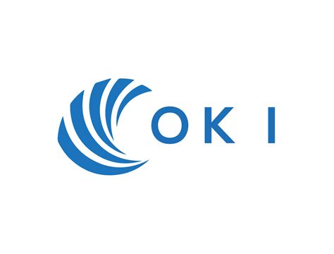 Oki Letter Logo Design On White Background Oki Creative Circle Letter