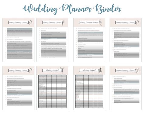 Free Printables Wedding Planner