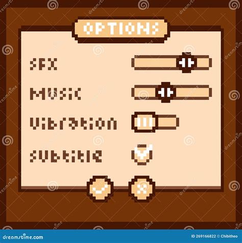 Option Menu Steampunk Style Game Buttons Vector Illustration CartoonDealer Com