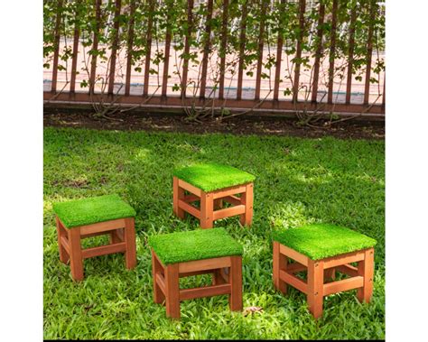 Outdoor Early Years Grass Seat Stool Set Of 2 Costcuttersuk
