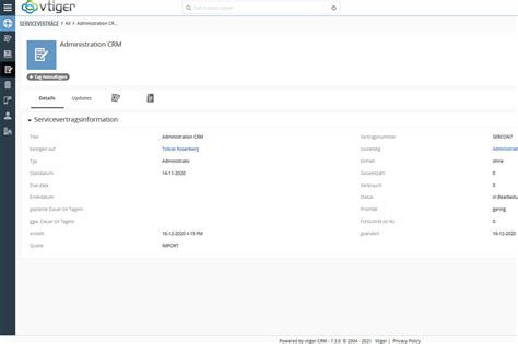 Vtiger Service Contracts Module Serviceverträge Einfach Verwalten
