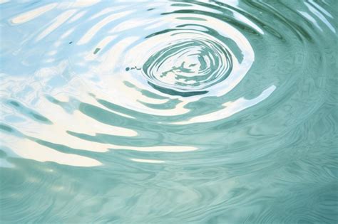 Circular Water Waves Outdoors Nature Ripple Premium Ai Generated Image