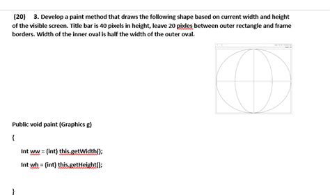 Solved Develop A Paint Method That Draws The Chegg