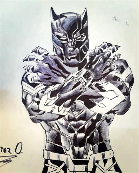 Black Panther Art Drawing Drawing Skill
