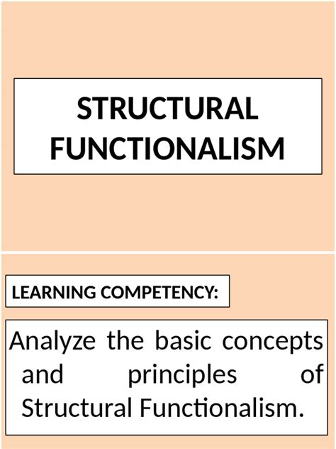 Sturctural Functionalism Pdf