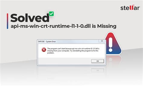 SOLVED Api Ms Win Crt Runtime L1 1 0 Dll Is Missing