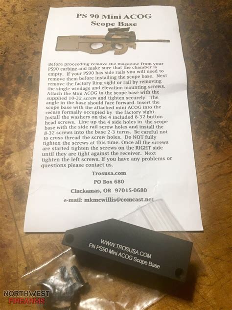 Mini ACOG Scope MOUNT For PS90 Northwest Firearms