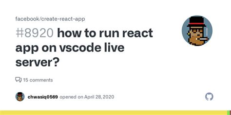 How To Run React App On Vscode Live Server · Issue 8920 · Facebookcreate React App · Github