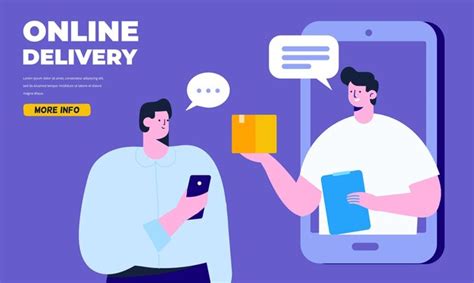 배달 서비스 평면 벡터 일러스트 레이 션에서 소포를받는 젊은 남자 프리미엄 벡터