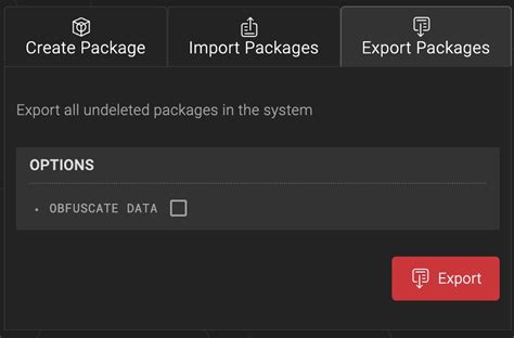 Export Packages