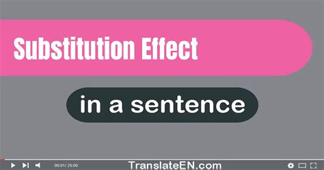 Substitution Effect In A Sentence