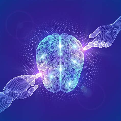 Premium Vector Brain Ai Artificial Intelligence Neural Network Hands Of Robot And Human