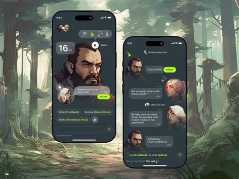 Rpg Game Chat Mobile App Concept