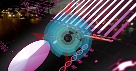 image of scope scanning and data processing over globe stock image