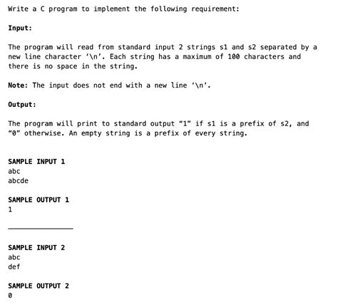 Solved Write A C Program To Implement The Following Chegg