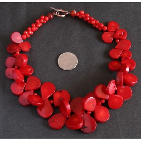 Beautiful Natural Red Coral Necklace Mwf1048