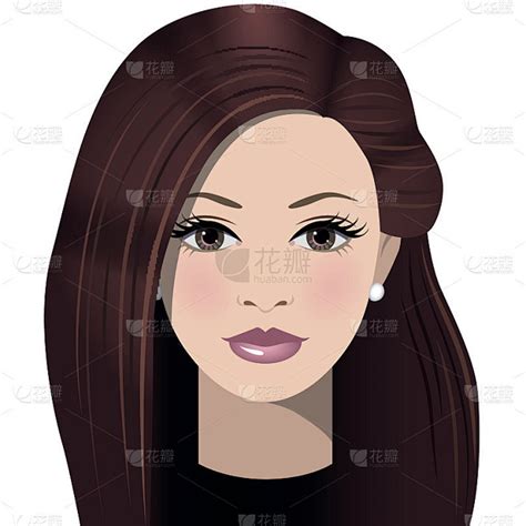 白色背景上的漂亮女孩