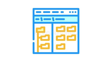 Directory Folder Line Icon Animation Stock Footage Video Of Directory