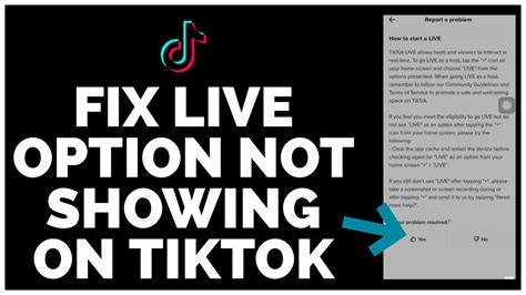 How to FIX Live Option Not Showing on TikTok! (2023) - YouTube
