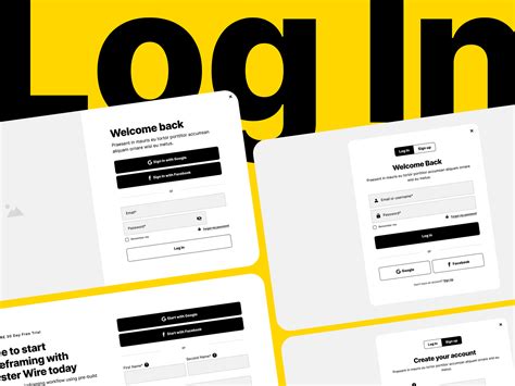 Log In Page Wireframe Kit By Masteruix On Dribbble