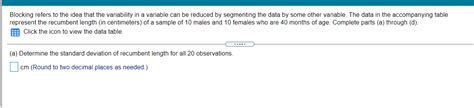 Solved Blocking Refers To The Idea That The Variability In A