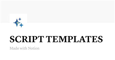 script templates notion