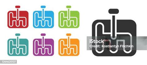 흰색 배경에 격리 된 블랙 기어 변속기 아이콘 전송 아이콘입니다 다채로운 아이콘을 설정합니다 벡터 일러스트레이션 가지 식물 부위에 대한 스톡 벡터 아트 및 기타 이미지