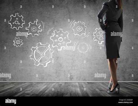 Gears Mechanism As Teamwork Concept Stock Photo Alamy