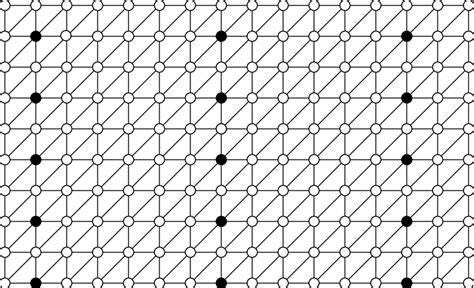 a 5 identifying code for the triangular lattice codewords are in black