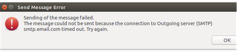 Thunderbird Cannot Send Emails Ask Ubuntu
