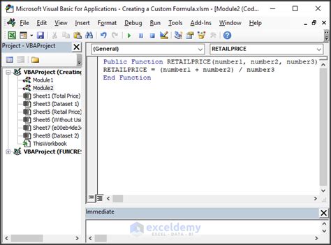 How To Create A Custom Formula In Excel Practical Examples