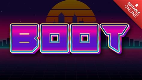 Boot Cyber Punk Text Effect Generator