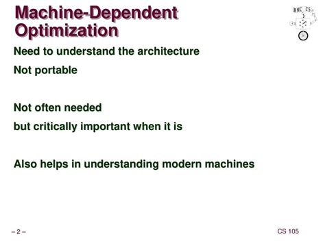 Machine Dependent Optimization Ppt Download