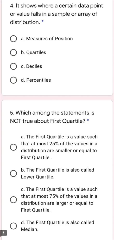 4 It Shows Where A Certain Data Point Or Value Falls In A Sample Or Array Of Distribution A