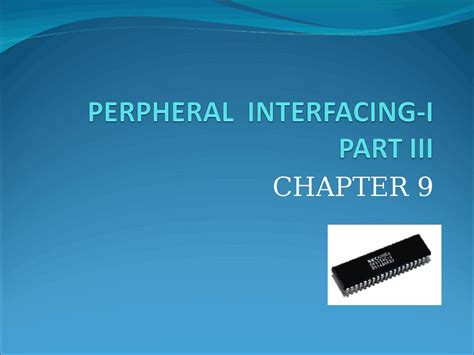 Interfacing Of 8086 Microprocessor Using 8255 Ppi Slides Microprocessor And Interfacing Docsity