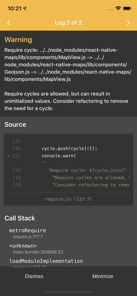 circular dependency issue in the module · issue 3525 · react native