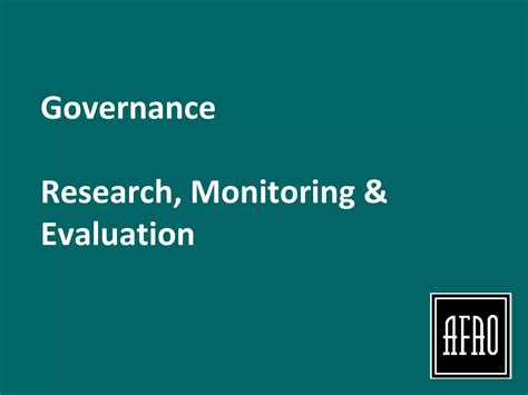Research Governance Monitoring And Evaluation Ppt