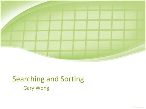 PPT Searching And Sorting PowerPoint Presentation Free Download ID 3104997
