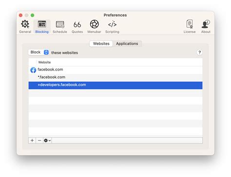 Advanced Website Blocking