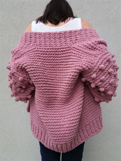 Плюшевий кардиган ручного вязання Handmadeliuta