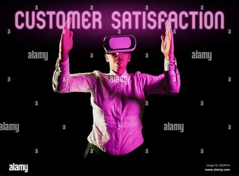 Sign Displaying Customer Satisfaction Word Written On Exceed Consumer Expectation Satisfied