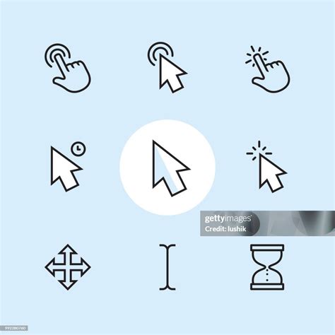Mouse Cursor Outline Icon Set High Res Vector Graphic Getty Images
