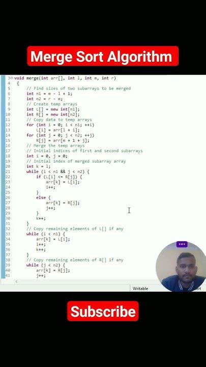 Merge Sort Algorithm Using Java Program Coding Merge Sort Algorithm